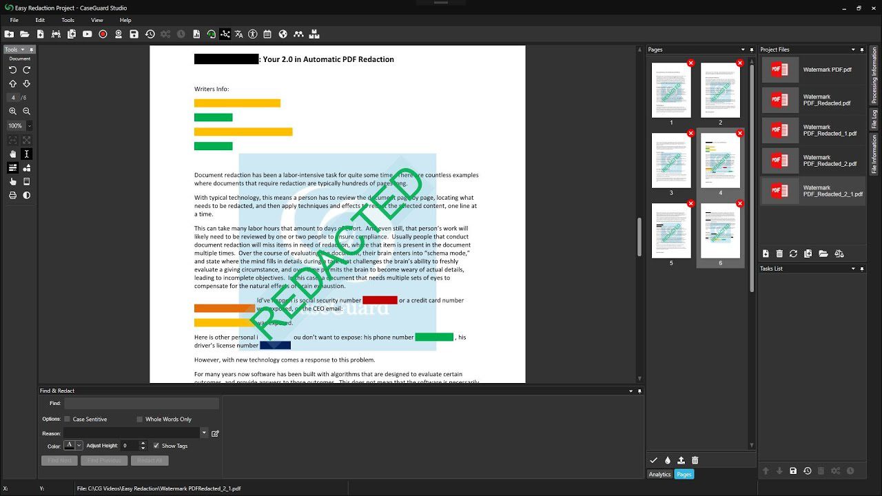 Redact and Watermark PDF Documents