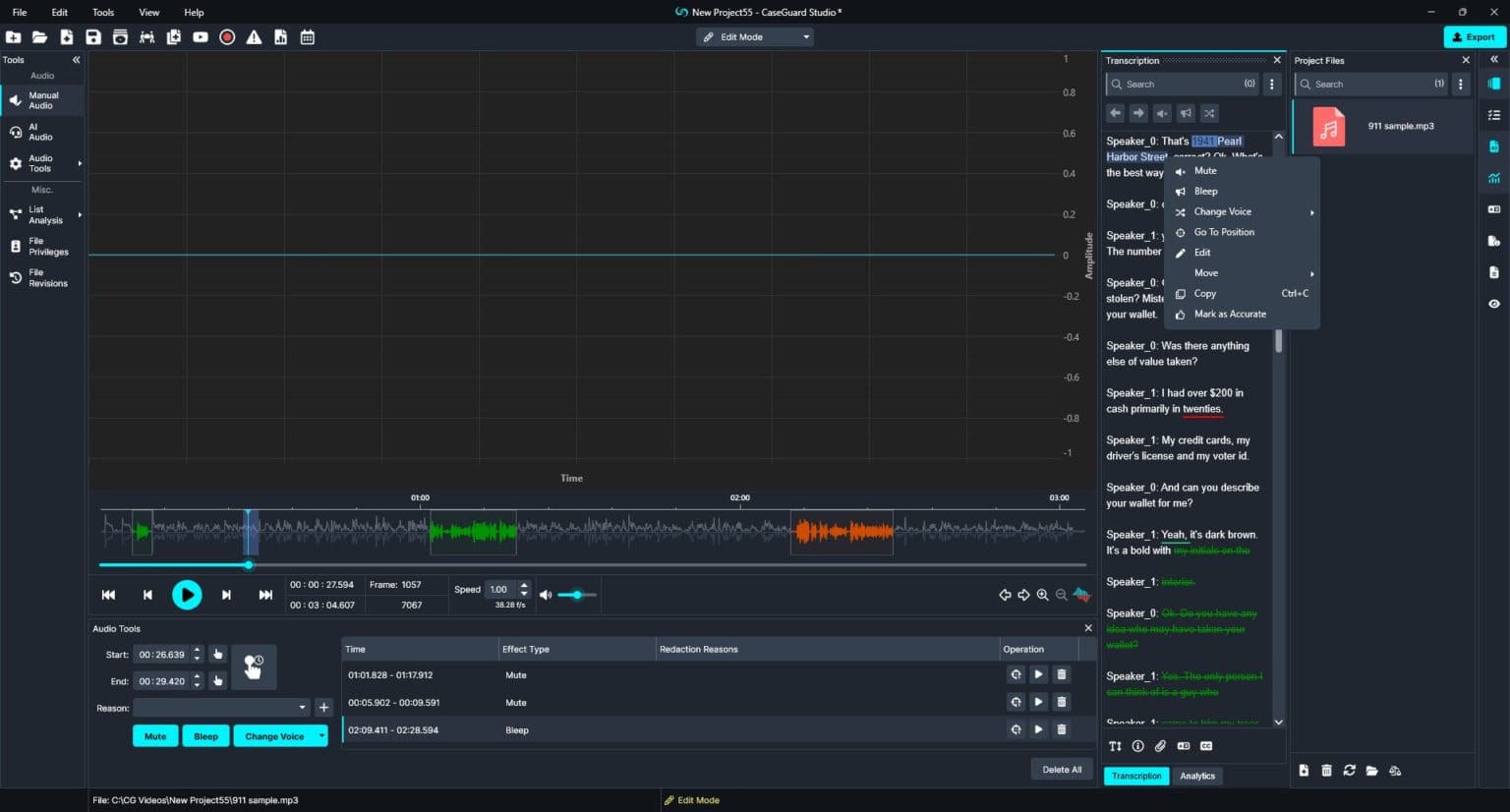How to: Transcribe and Redact Audio Using AI