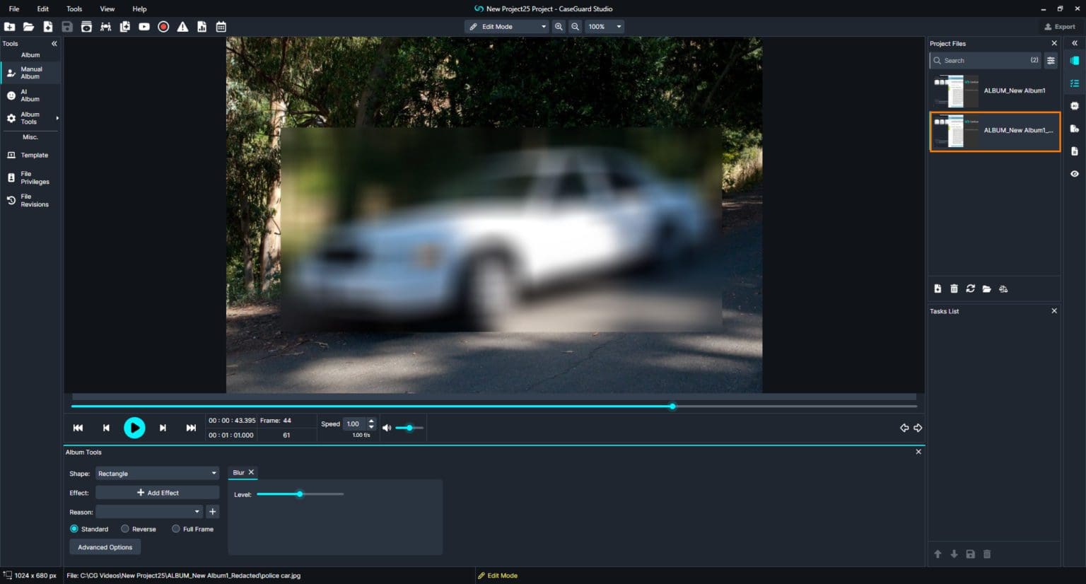 How to: Manually Redact Images in an Album