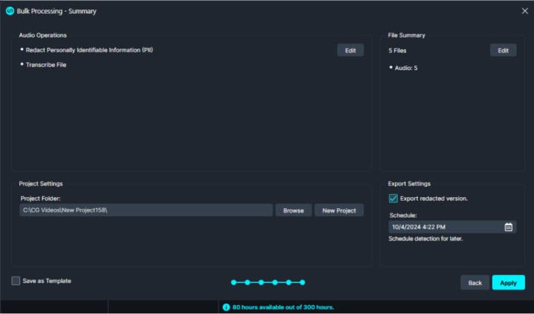 How to: Bulk Redact Audio and Video Recordings